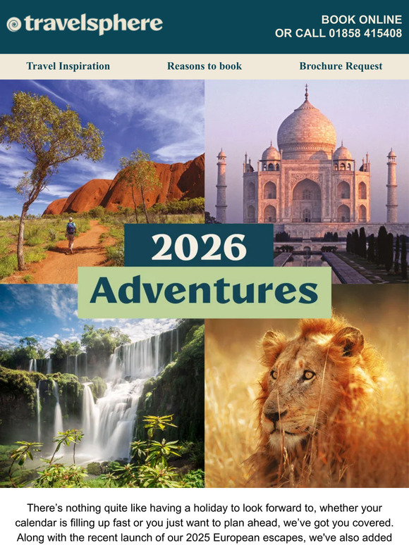 Travelsphere: Book your 2026 adventure today | Milled