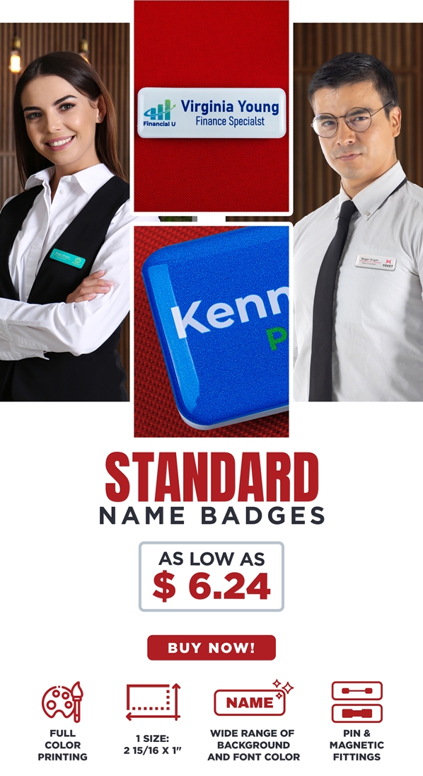 Name Badges International: Know Our Standard Name Badges With Rapid ...