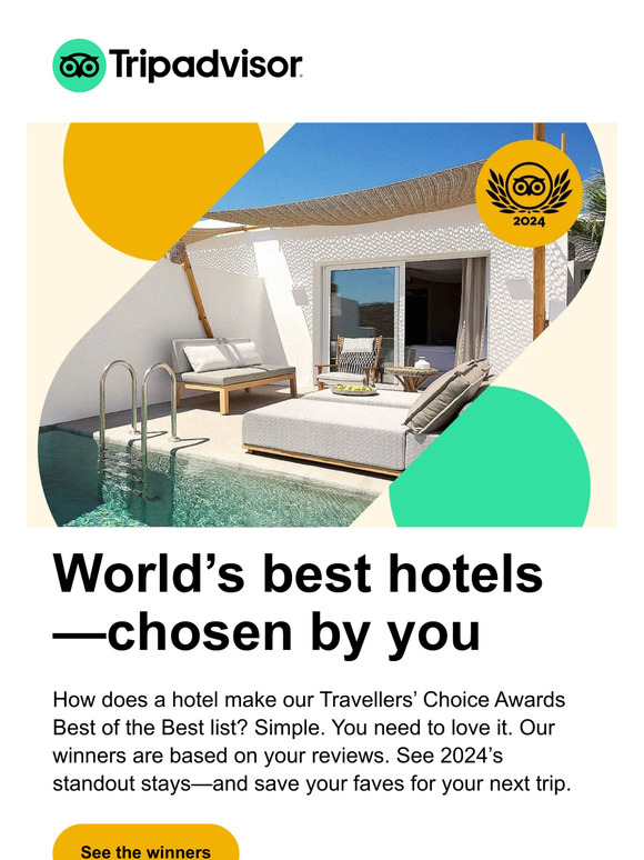 TripAdvisor: Travellers have spoken: Top hotels for 2024 | Milled