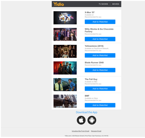 Yidio: Your Friday Must Watch List: X-Men 97 | Willy Wonka & the ...