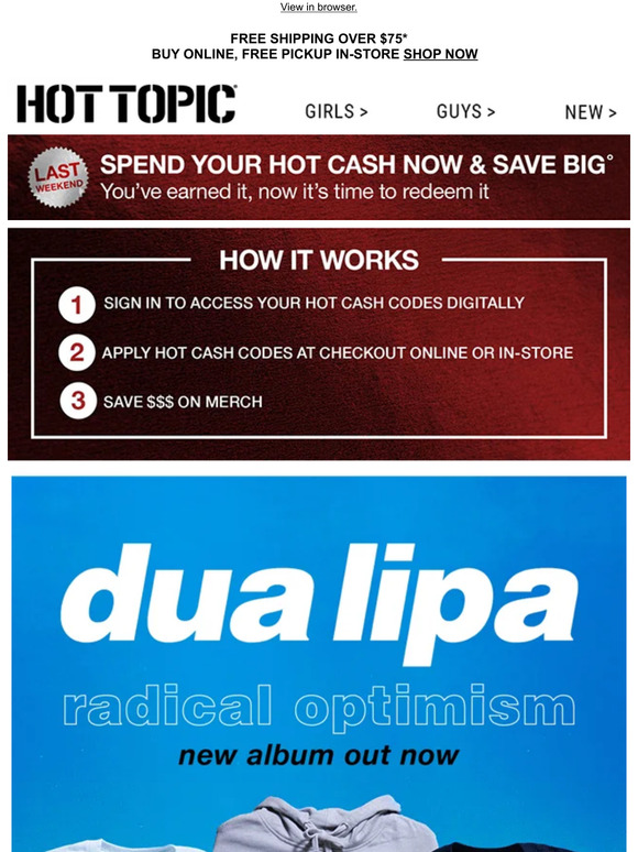 Hot Topic: Dua Lipa's "Radical Optimism" drops today 🌊 Grab vinyl ...