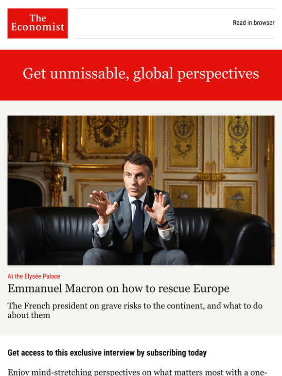 The Economist Dk: Exclusive interview with president Macron | Milled