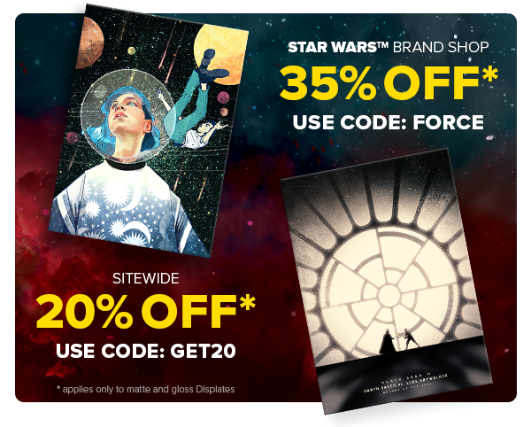 Displate: Shop all Star Wars Displates 35% OFF! | Milled
