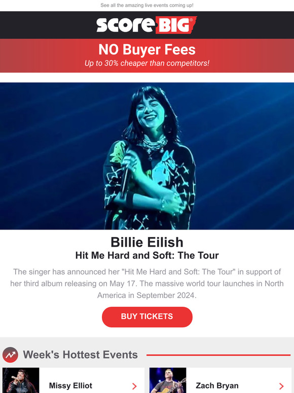 ScoreBig: Billie Eilish / Missy Elliot / Slipknot / Zach Bryan / And ...