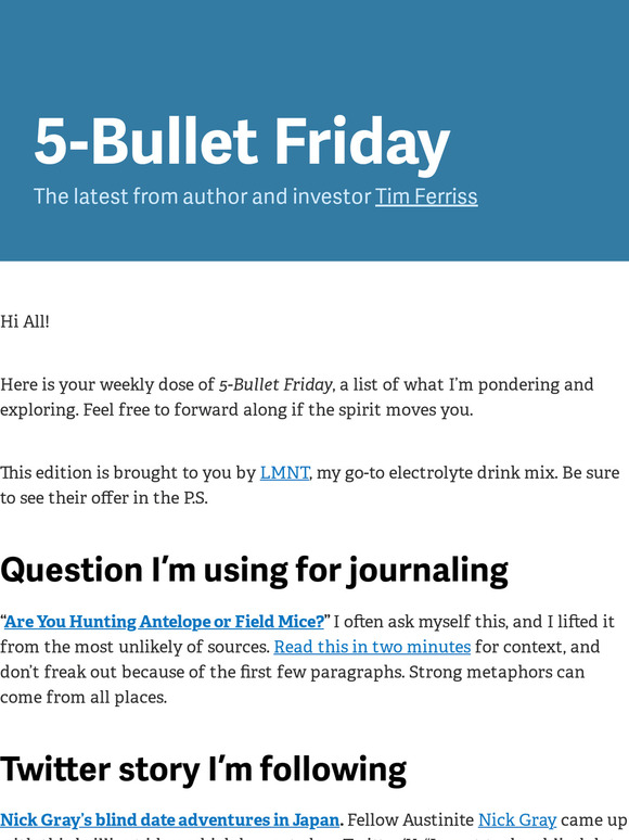 Telecom Italia: 5-Bullet Friday — How to Find Joy, A Powerful ...