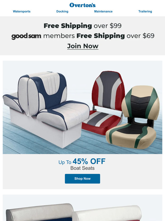 Overton's: Savings on Boat & Pontoon Seats, Swim Platforms, & Towables ...