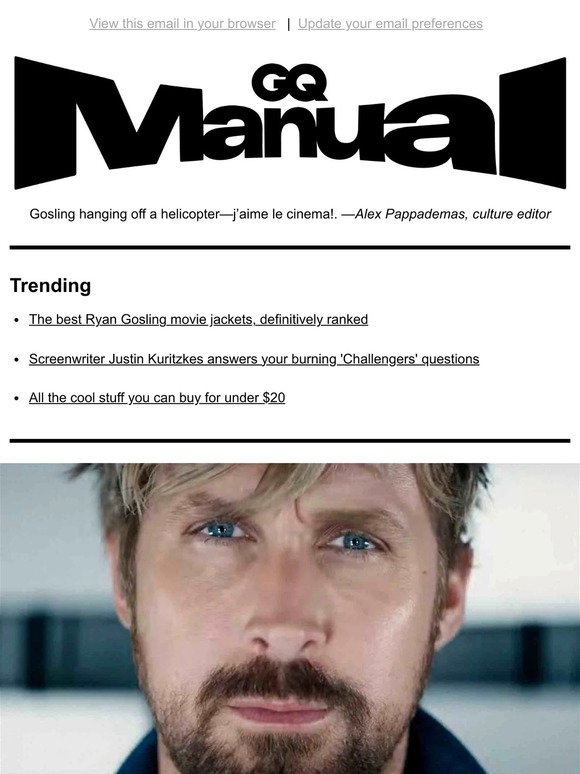 GQ: Movies Are Back. Thanks, Ryan Gosling! | Milled