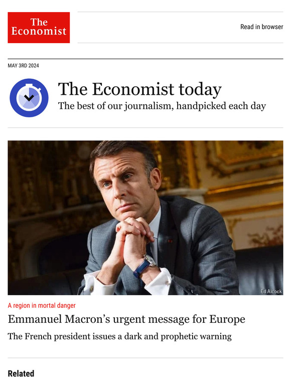 The Economist: Macron’s urgent message for Europe | Milled