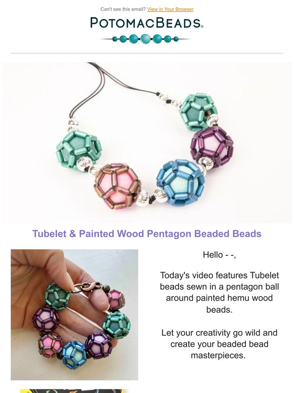 Potomac Beads: Pentagon Beaded Bead Tutorial | Milled