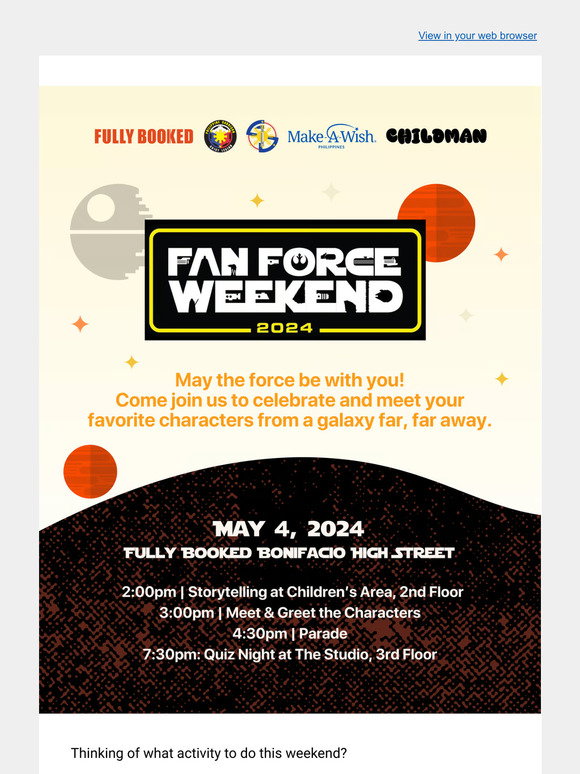 Fully Booked: Join the Star Wars Fan Force Weekend 2024 | Milled