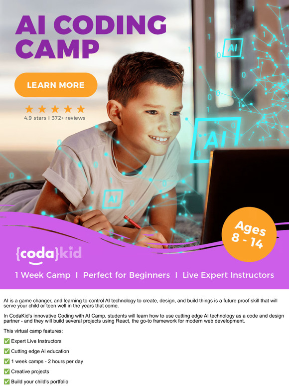 CodaKid: 💥 Build something incredible in AI Coding Camp! | Milled