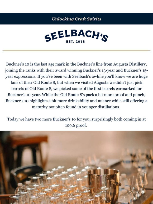 Seelbachs: Augusta Buckner's 10 Year Single Barrels | Milled