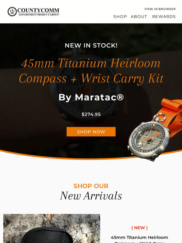 CountyComm: Wrist-Worn Wisdom 🇺🇸 Heirloom Compass and Essential EDC Gear Await! | Milled