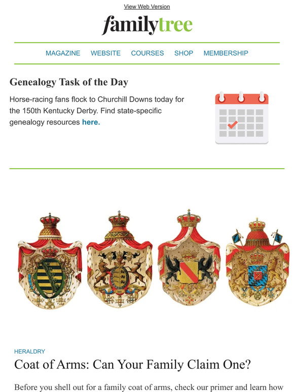 Family Tree Magazine: Family Crests: Can Your Family Claim One? | Milled