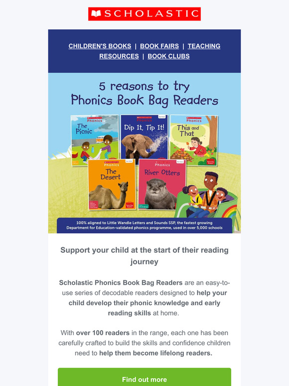 Scholastic: 5 reasons to try Phonics Book Bag Readers 📚 | Milled