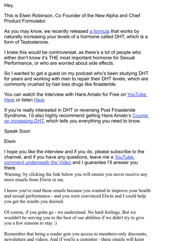 The New Alpha (US): New Video: DHT & Masculinity | Milled