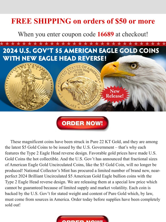 National Collector's Mint: Free Shipping! ★ NEW RELEASE: 2024 U.S. Gov ...