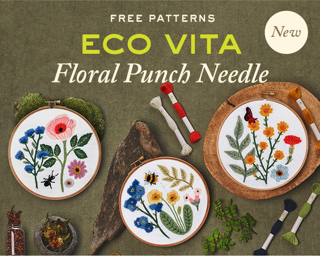 DMC: Free Patterns: Floral Punch Needle | Milled