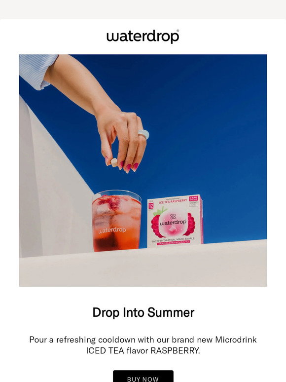 waterdrop: Now Available | New Microdrink ICED TEA | Milled
