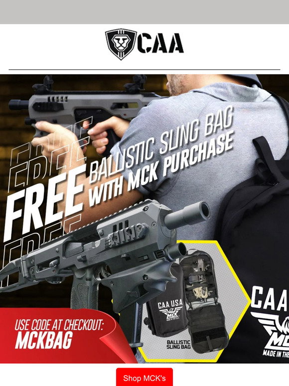 CAA: FREE Ballistic Sling Bag With Any MCK | Milled
