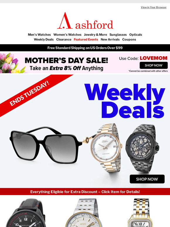 Ashford Email Newsletters: Shop Sales, Discounts, and Coupon Codes