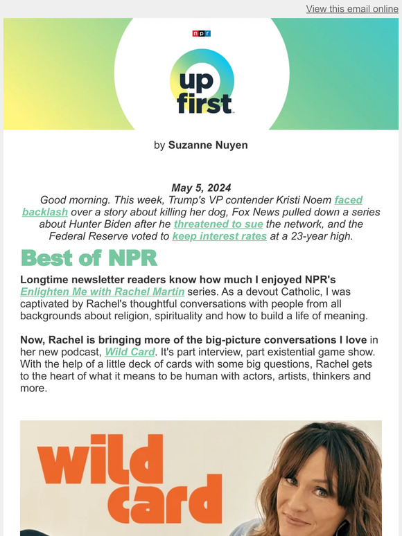 NPR: 'Wild Card' with Rachel Martin gets to the heart of what it means to be human | Milled