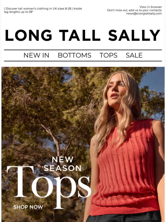 Long Tall Sally: Just Landed: All New TOPS | Milled