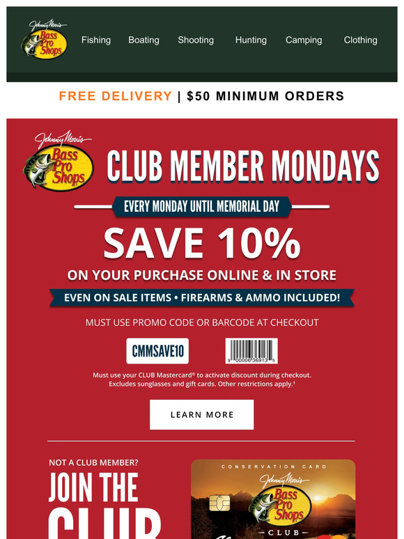Bass Pro Shops: CLUB Member Mondays Are Here! | Milled