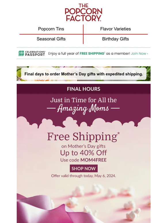 The Popcorn Factory: Explore delicious gifts made with Mom in mind ...