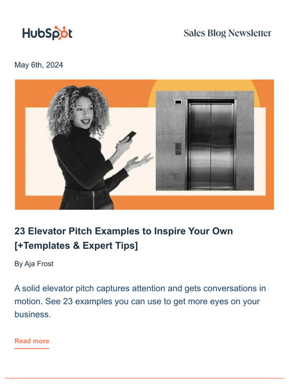 HubSpot: 23 Elevator Pitch Examples to Inspire Your Own [+Templates & Expert Tips] | Milled