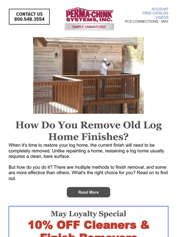 Perma-Chink Systems: First Step in Restaining Your Log Home - Removing ...