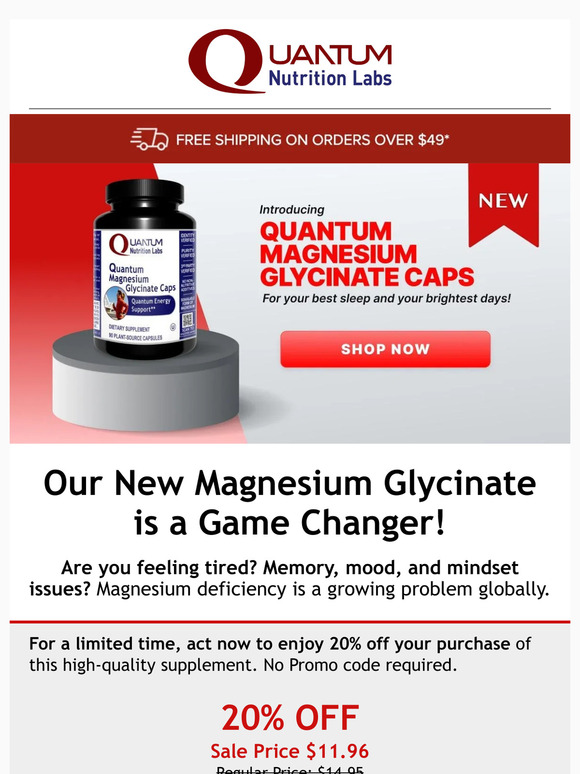 Quantum Nutrition Labs: Our New Magnesium Glycinate is a Game Changer ...
