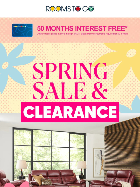 Rooms To Go: Final day to save at the Spring Clearance Sale! | Milled