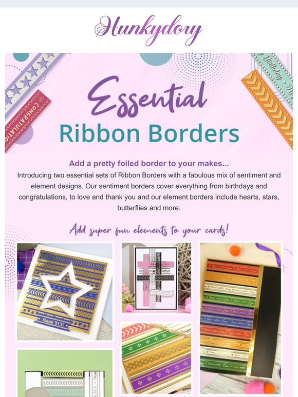 Hunkydory Crafts: NEW! Stylish borders for every card design 💜 | Milled