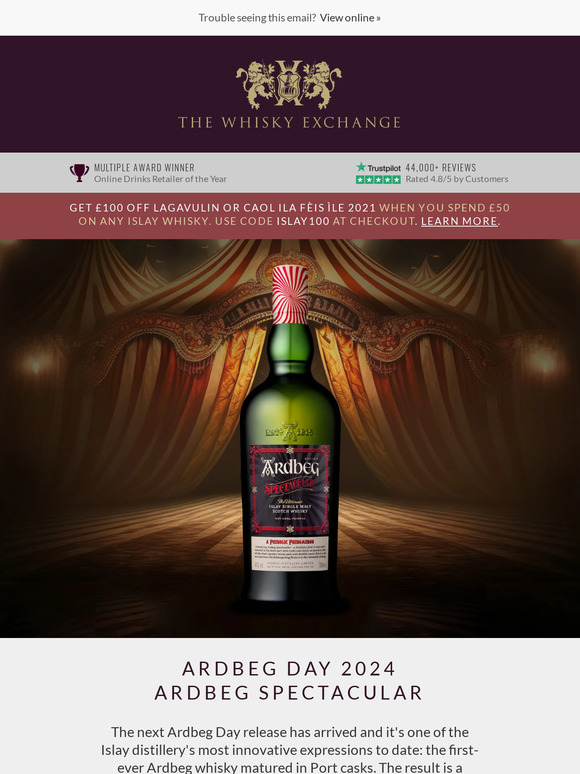 The Whisky Exchange: Available Now: Ardbeg Spectacular 💨 | Milled