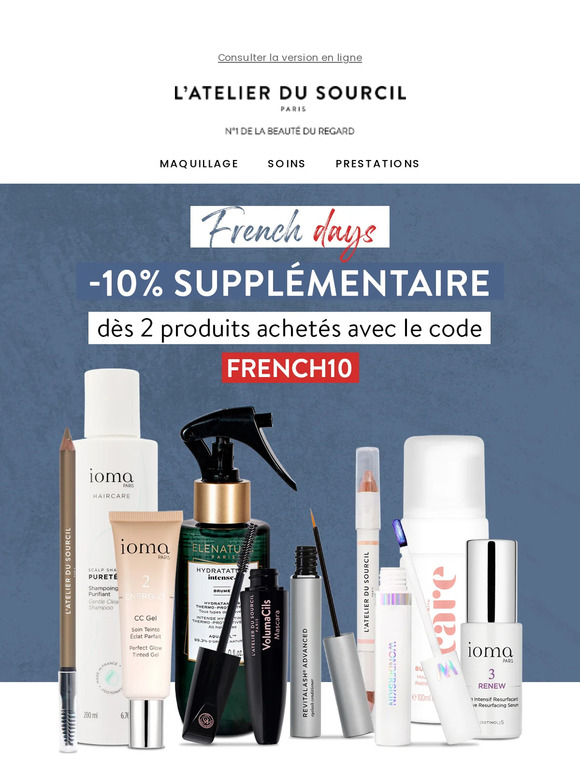 L'Atelier du Sourcil: -10% cumulable avec les remises French Days | Milled