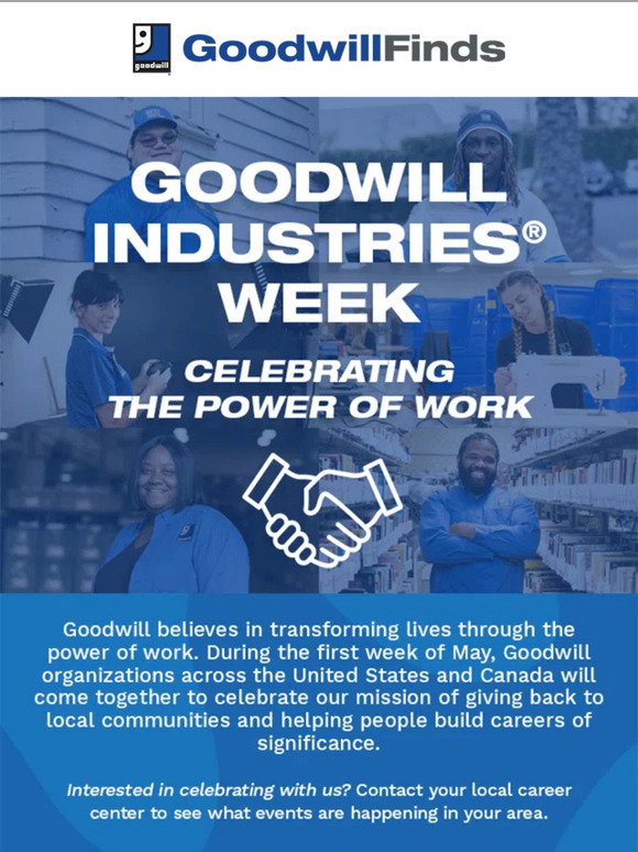 Goodwill Finds: Ready to Celebrate the Power of Work? 🥳 | Milled