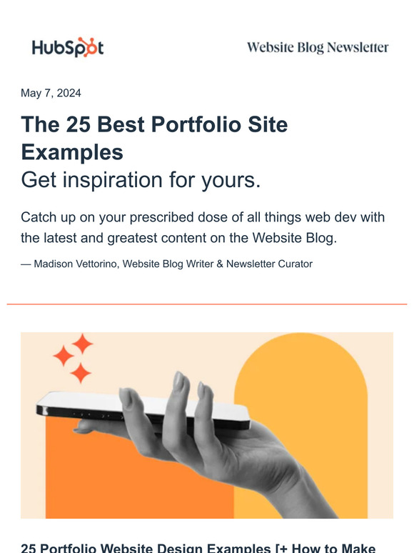 HubSpot: The 25 Best Portfolio Site Examples | Milled