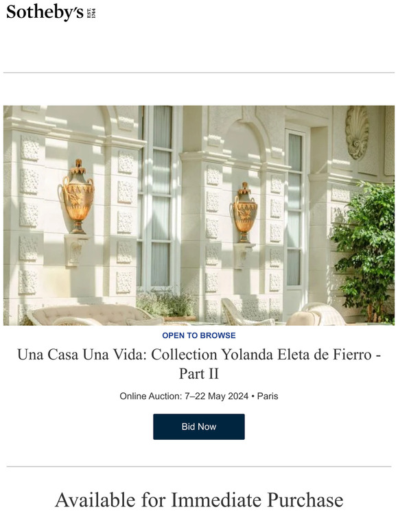 Sotheby's: Una Casa Una Vida: Collection Yolanda Eleta de Fierro - Part ...