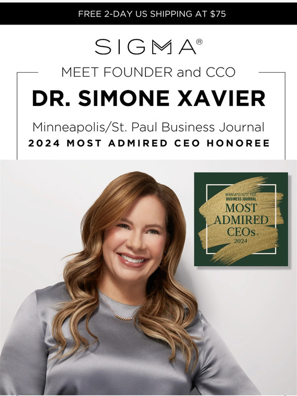 Sigma Beauty: 2024 Most Admired CEO Honoree: Dr. Simone Xavier! | Milled