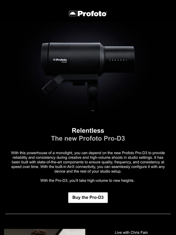 Profoto: Introducing: Profoto Pro-D3 – The studio workhorse | Milled