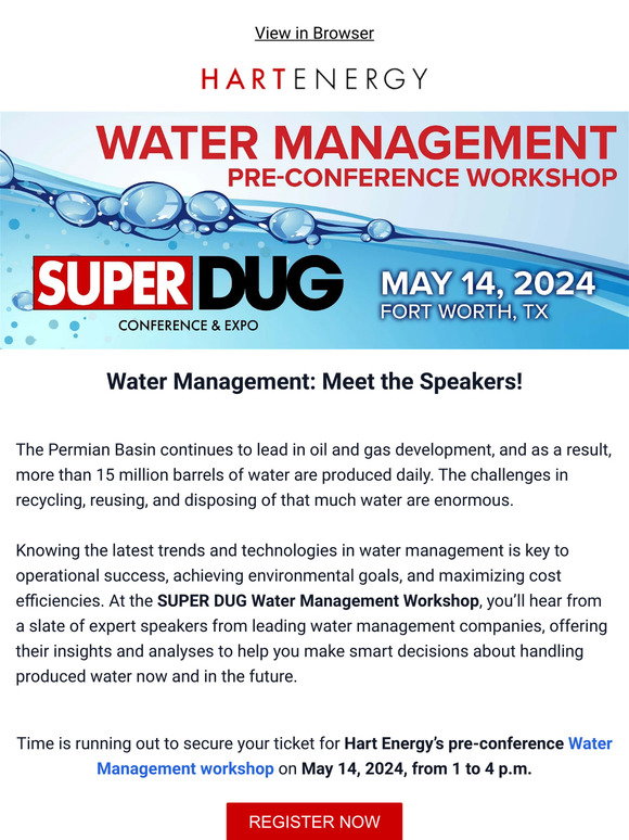 Hart Energy: Water Management: Meet the Speakers | Milled