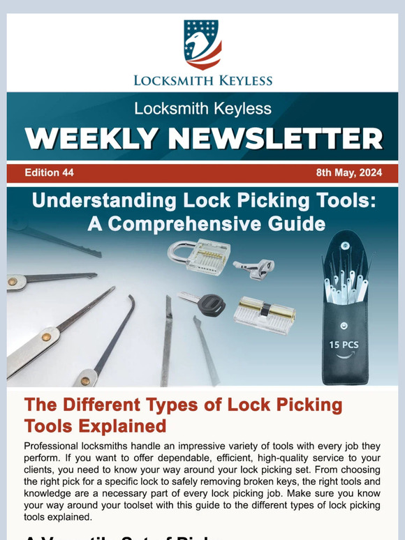 Locksmith Keyless: The Different Types of Lock Picking Tools Explained | Milled