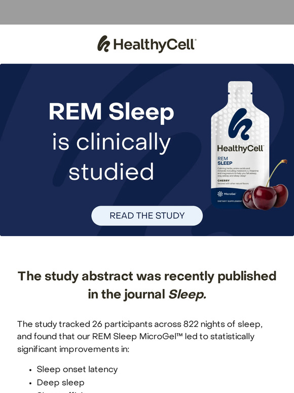 Healthycell: Read our New REM Sleep Study Results | Milled