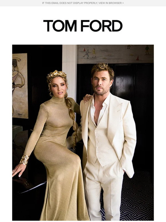 Tom Ford: CHRIS HEMSWORTH AND ELSA PATAKY IN TOM FORD AT THE MET | Milled