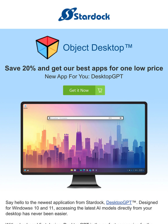 Stardock: Announcing DesktopGPT, A Powerful Way to Access AI From Your ...