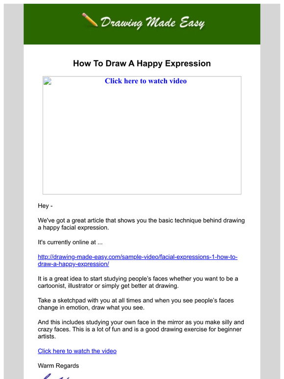 Drawing Made Easy: — - how to draw a Happy Expression [VIDEO] | Milled