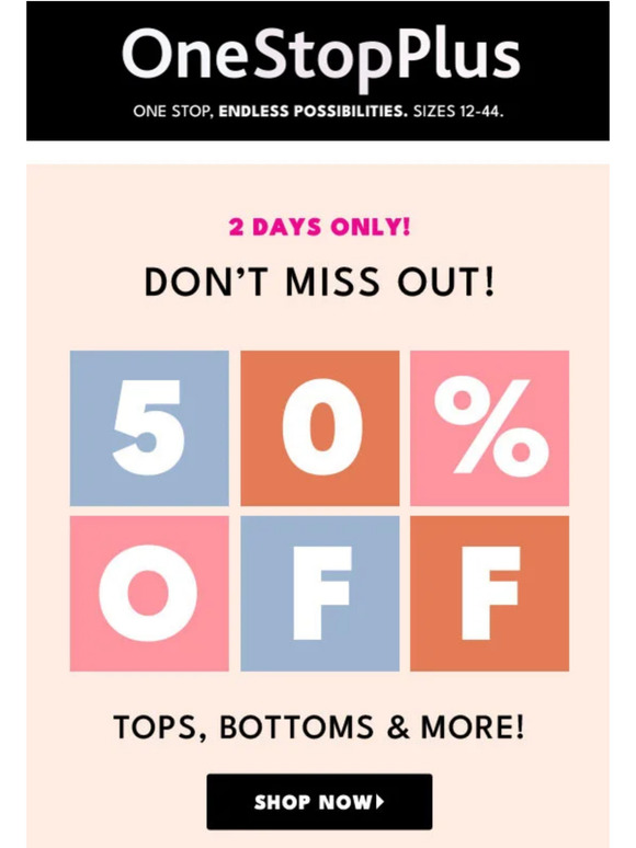 One Stop Plus: Prices are HALF OFF! | Milled