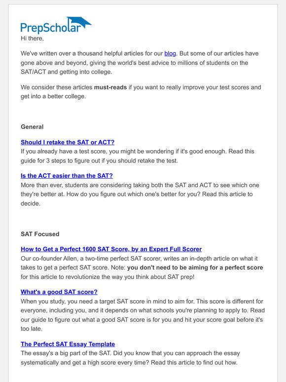 PrepScholar: Improve Your Score with Our Most Popular SAT/ACT Articles ...