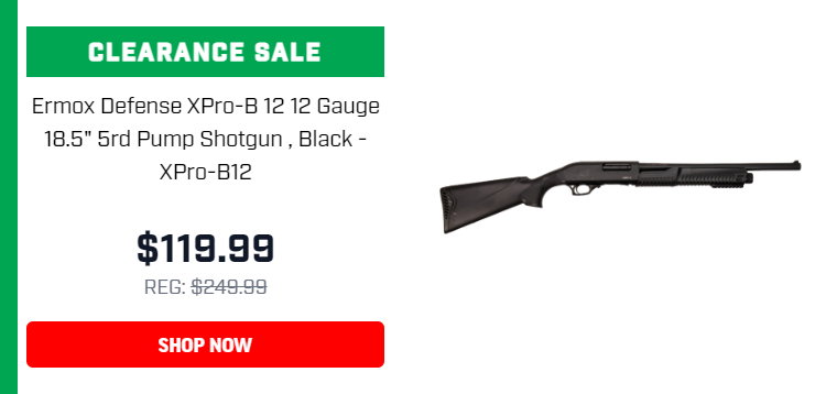 Palmetto State Armory: Clearance Deal! | Ermox Defense XPro-B 12 Gauge ...